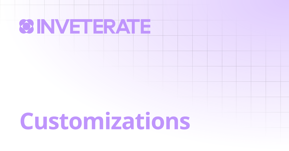 Customizations | Developer Documentation