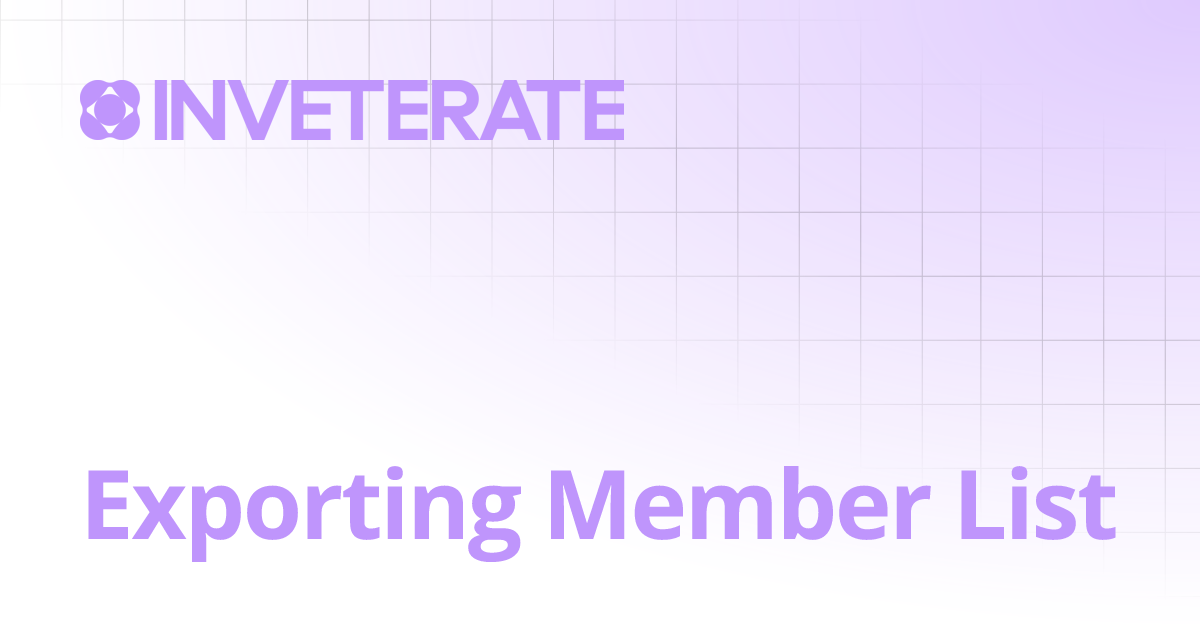 Exporting Member List | Help Center