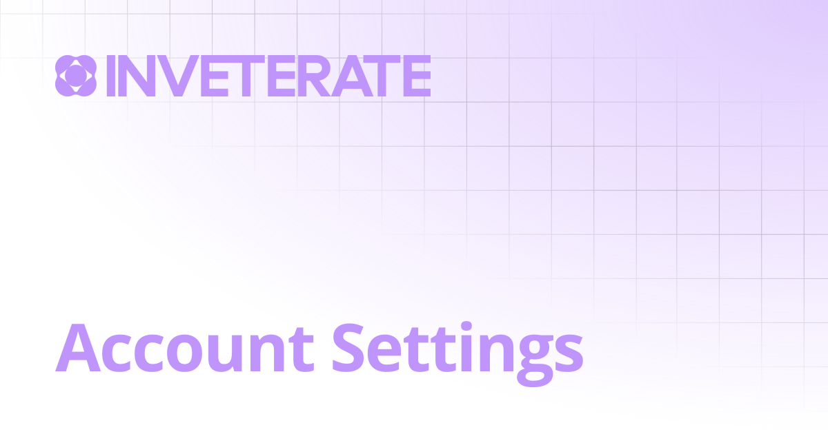 Account Settings Help Center