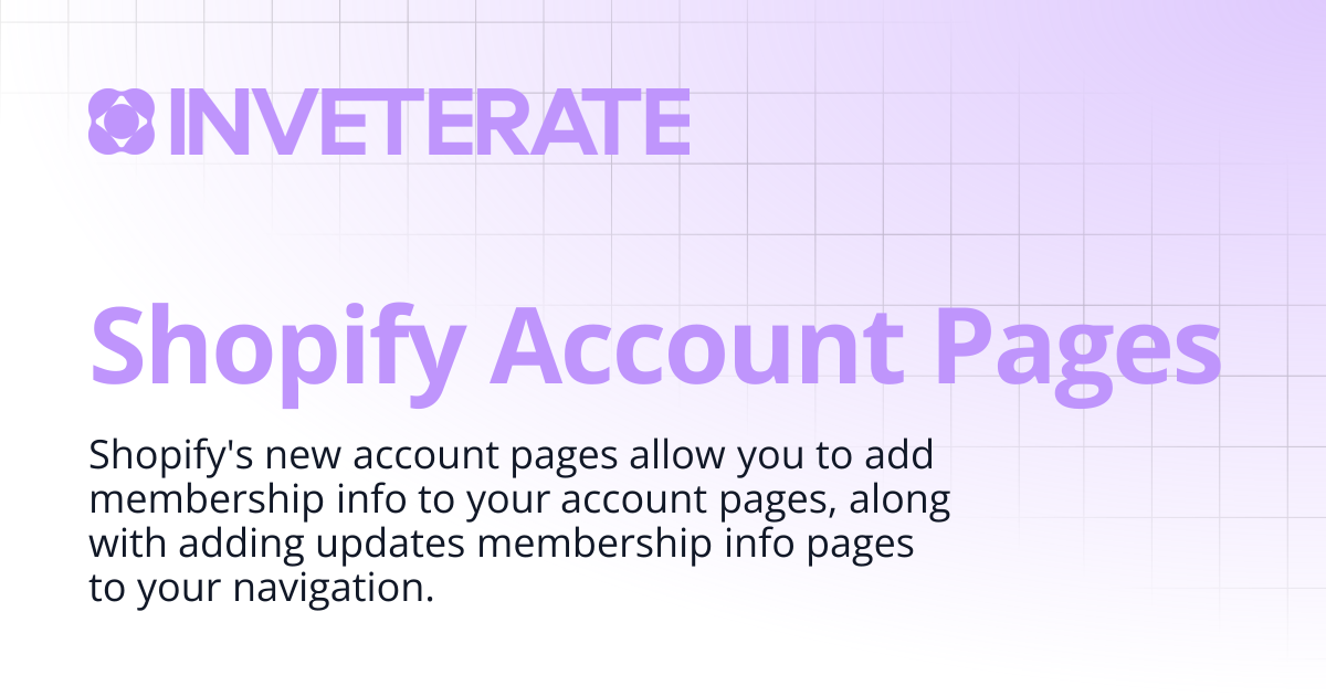 Shopify Account Pages | Help Center